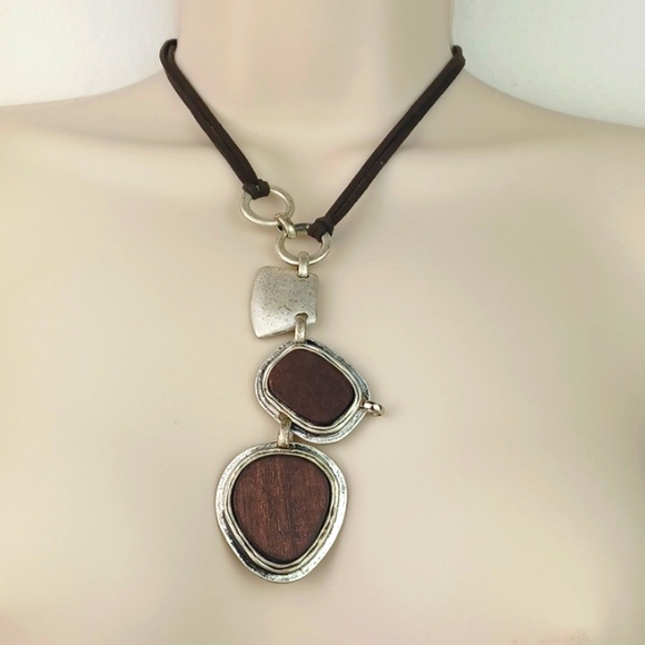 Vclm | Jewelry | Vclm Vintage Mod Art Multimedia Wood Leather Silver ...